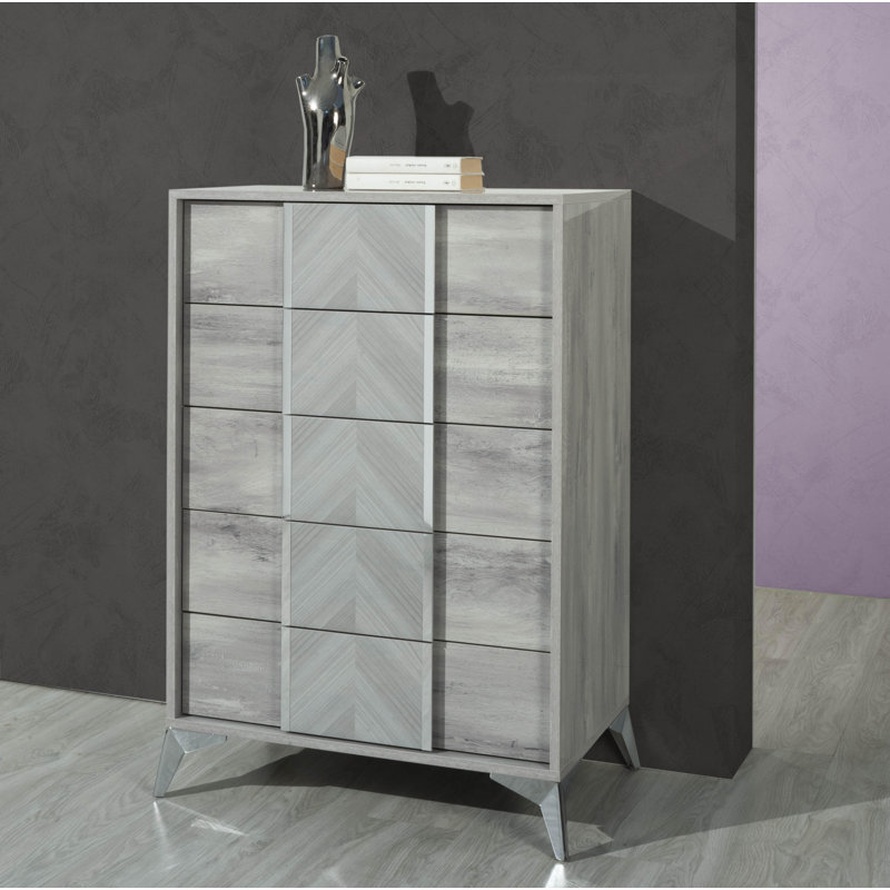 Alexa Italian Modern 5 Drawers Chest